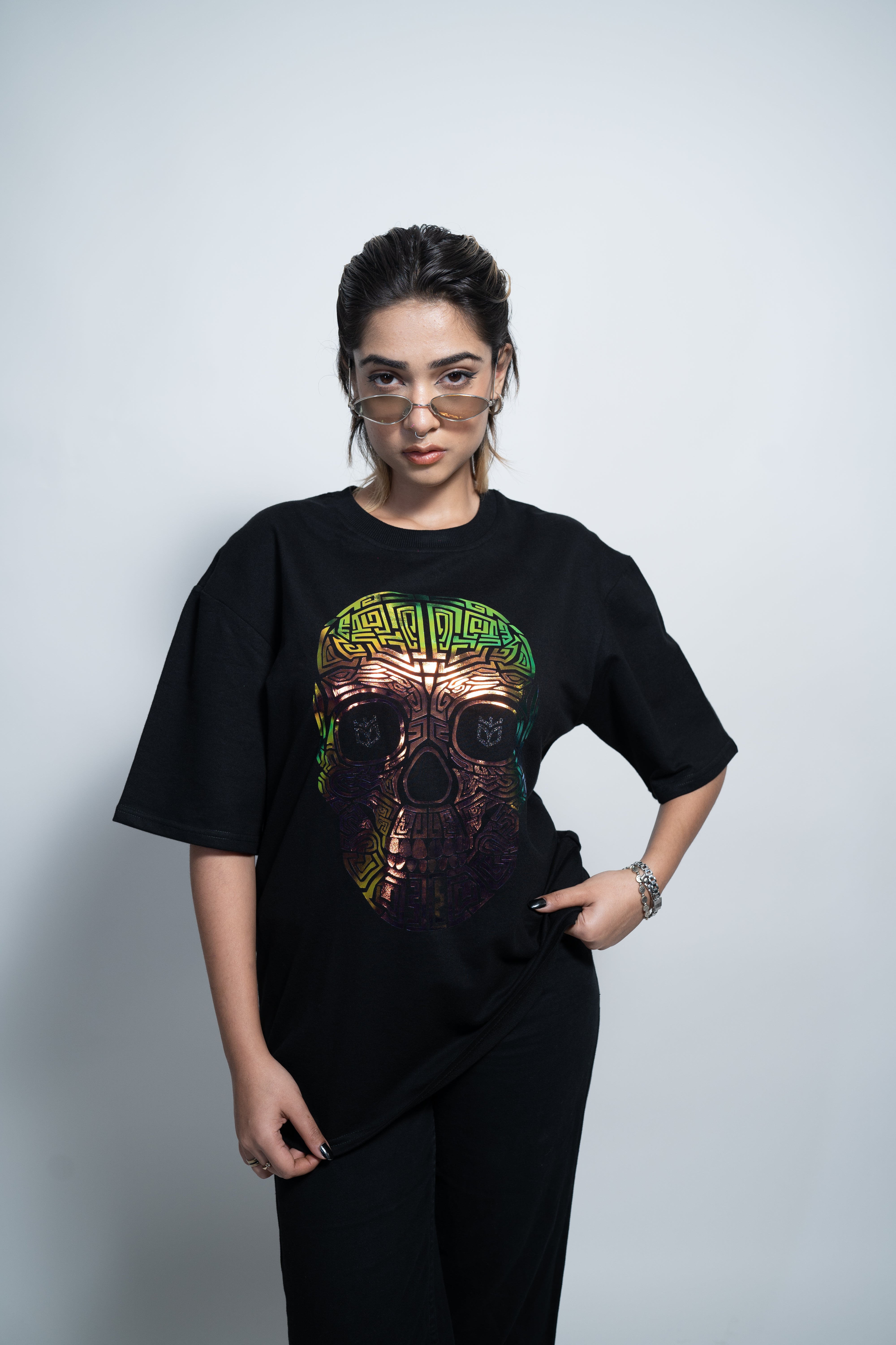 THE CRANIUM OVERSIZED TSHIRT (BLACK) – Bayzli